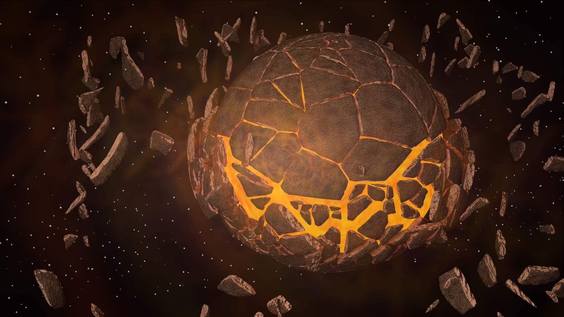 Planet Bursting - 3D Model by faraharis