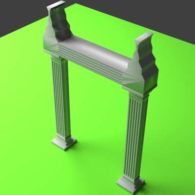 Rectangle Gateway - 3D Model by faraharis