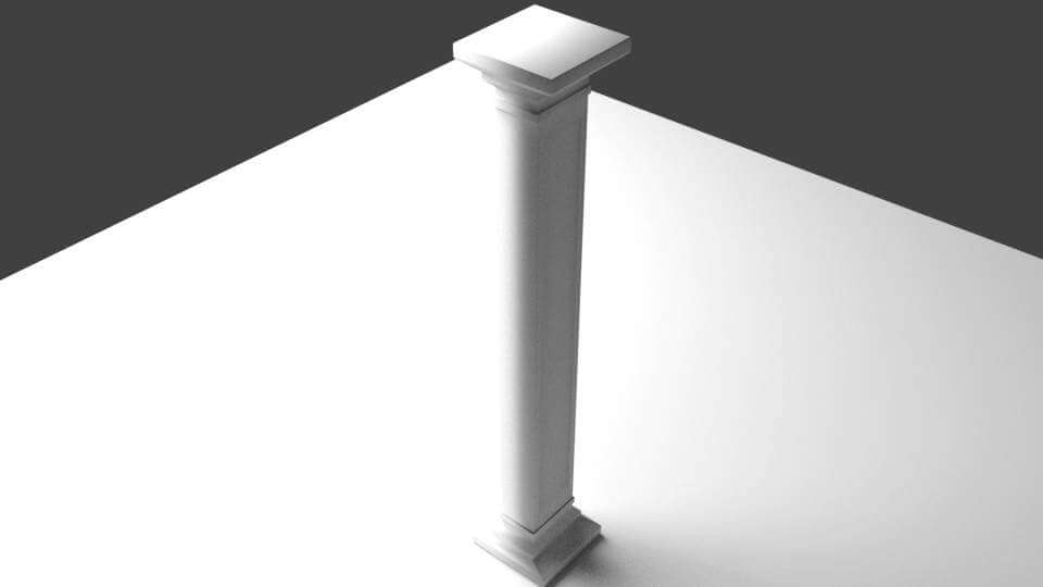 Rectangle Pillar 2 - 3D Model by faraharis