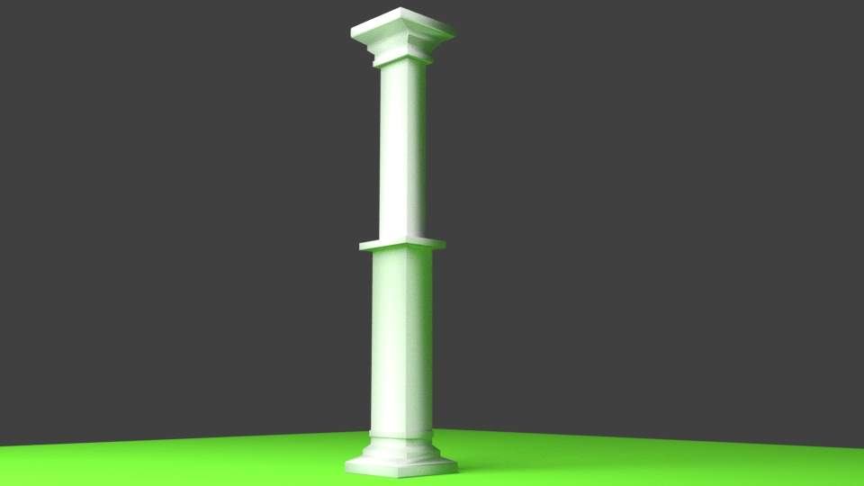 Rectangle Pillar 4 - 3D Model by faraharis