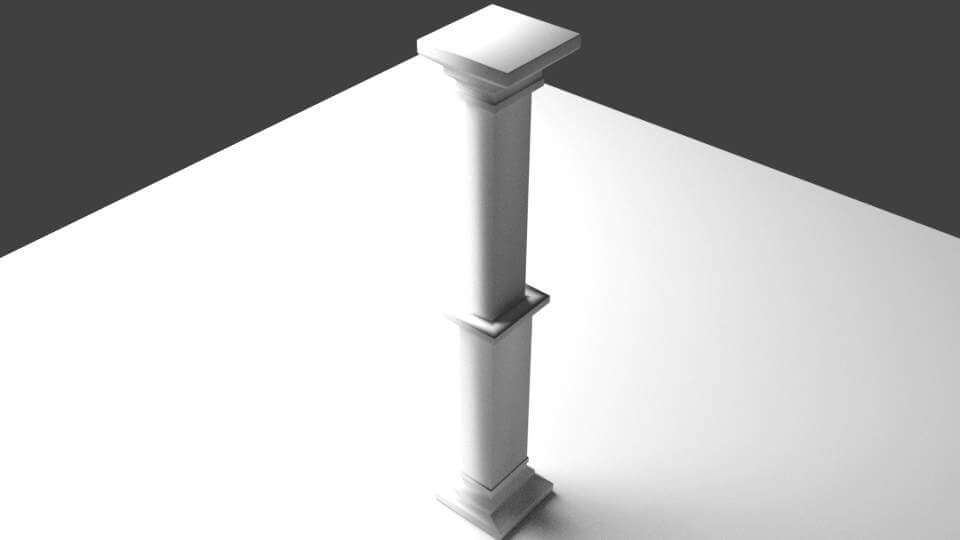 Rectangle Pillar 4 - 3D Model by faraharis