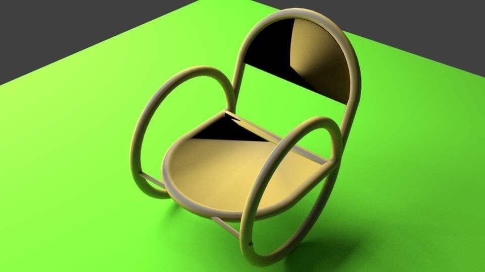 Rocking Chair 3 - 3D Model by faraharis