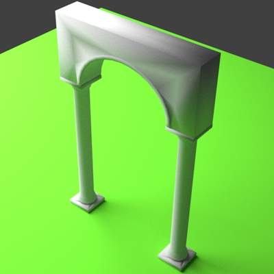 Round Gateway - 3D Model by faraharis