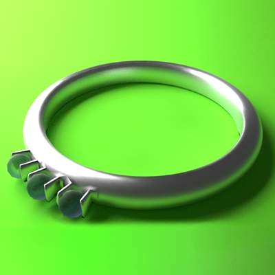 Silver Ring 1 - 3D Model by faraharis