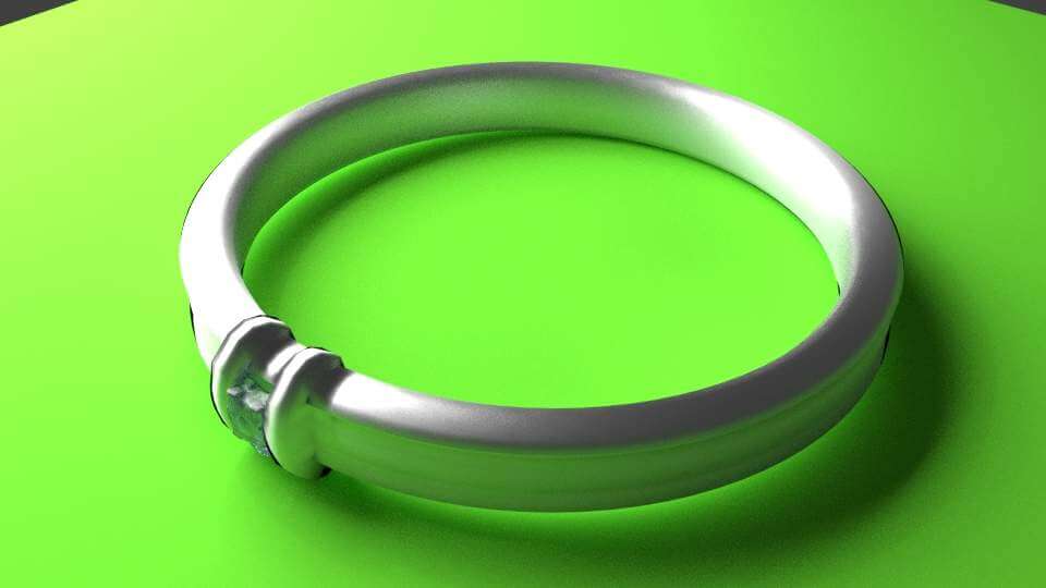 Silver Ring 10 - 3D Model by faraharis