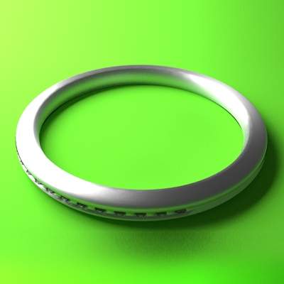 Silver Ring 4 - 3D Model by faraharis