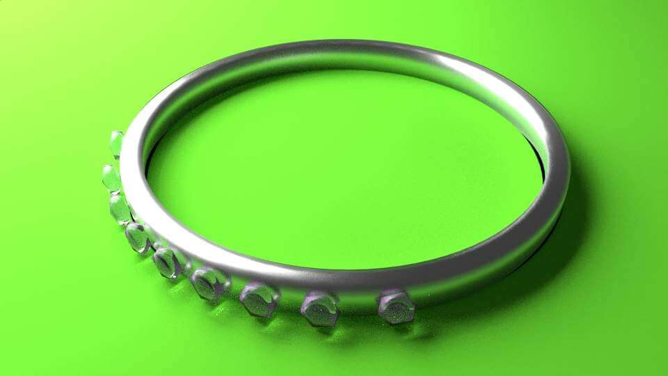 Silver Ring 8 - 3D Model by faraharis