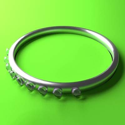 Silver Ring 8 - 3D Model by faraharis