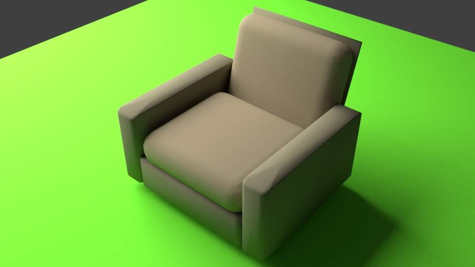 Single Seater Sofa 1 - 3D Model by faraharis