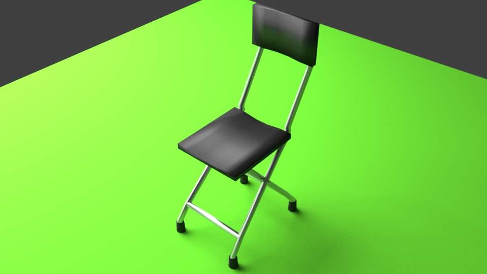 Square Folding Chair - 3D Model by faraharis