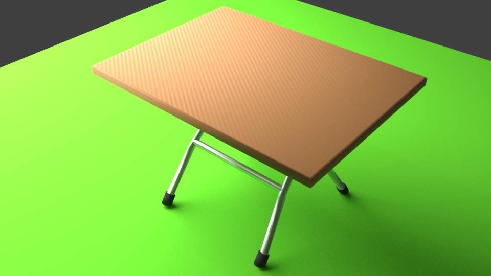 Square Folding Table - 3D Model by faraharis