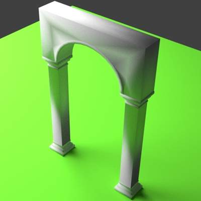 Square Gateway - 3D Model by faraharis