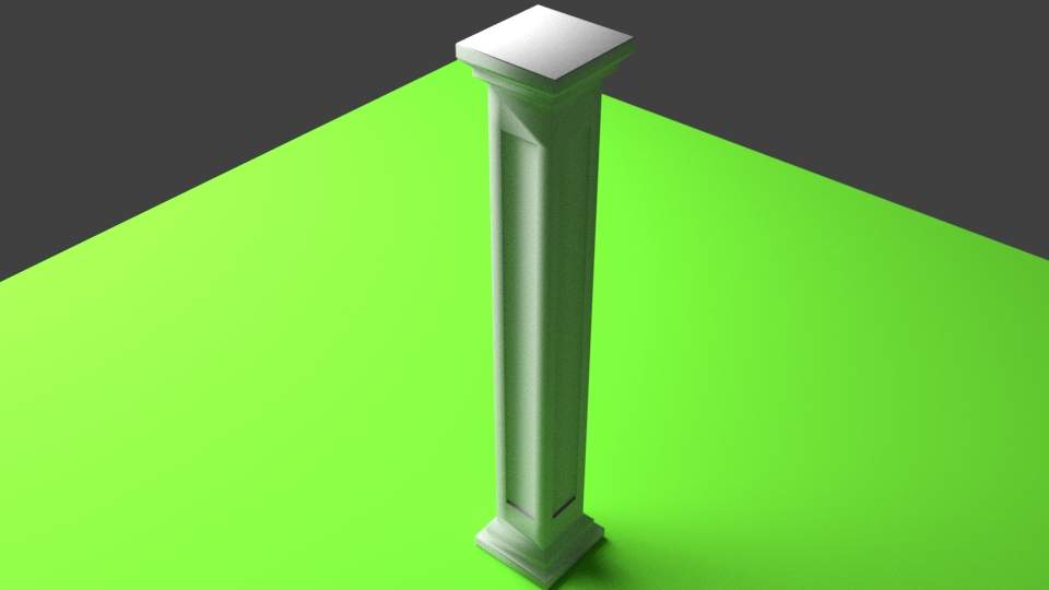 Square Pillar 2 - 3D Model by faraharis