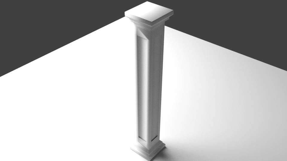 Square Pillar 2 - 3D Model by faraharis