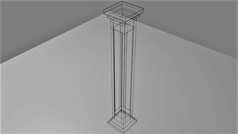 Square Pillar 2 - 3D Model by faraharis