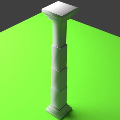 Square Pillar 4 - 3D Model by faraharis