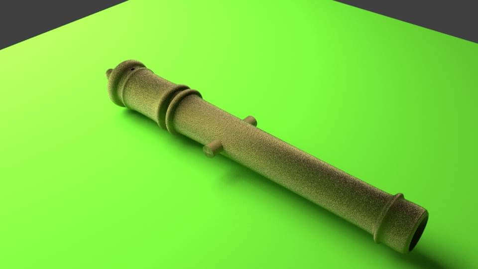 Straight Cannon - 3D Model by faraharis