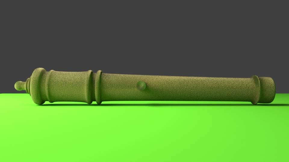 Straight Cannon - 3D Model by faraharis