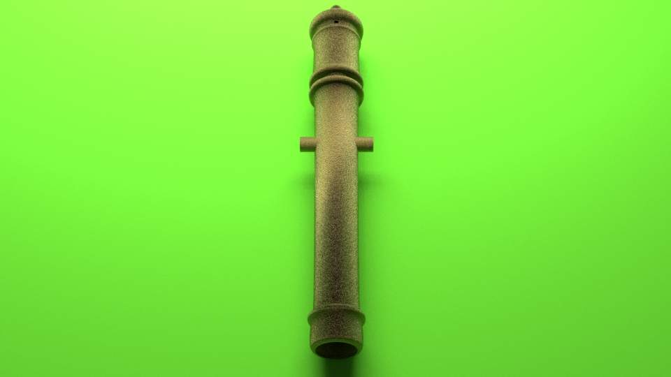 Straight Cannon - 3D Model by faraharis