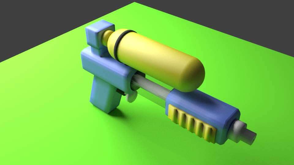 Toy Watergun 4 - 3D Model by faraharis