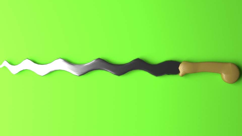 Wavy Sword 1 - 3D Model by faraharis