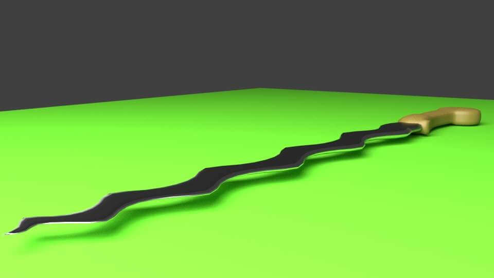 Wavy Sword 1 - 3D Model by faraharis