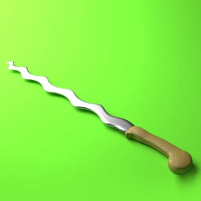 Wavy Sword 1 - 3D Model by faraharis