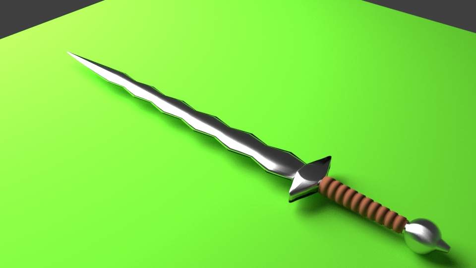 Wavy Sword 3 - 3D Model by faraharis