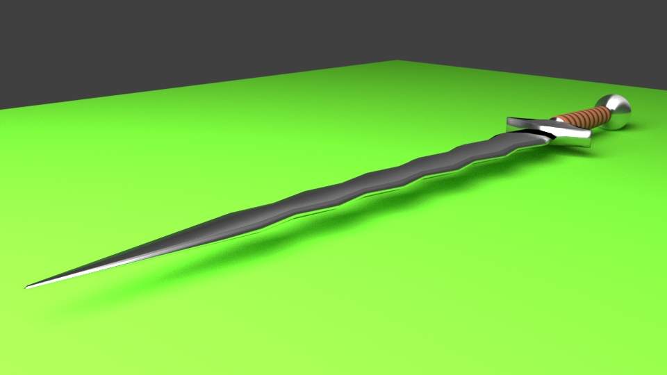 Wavy Sword 3 - 3D Model by faraharis