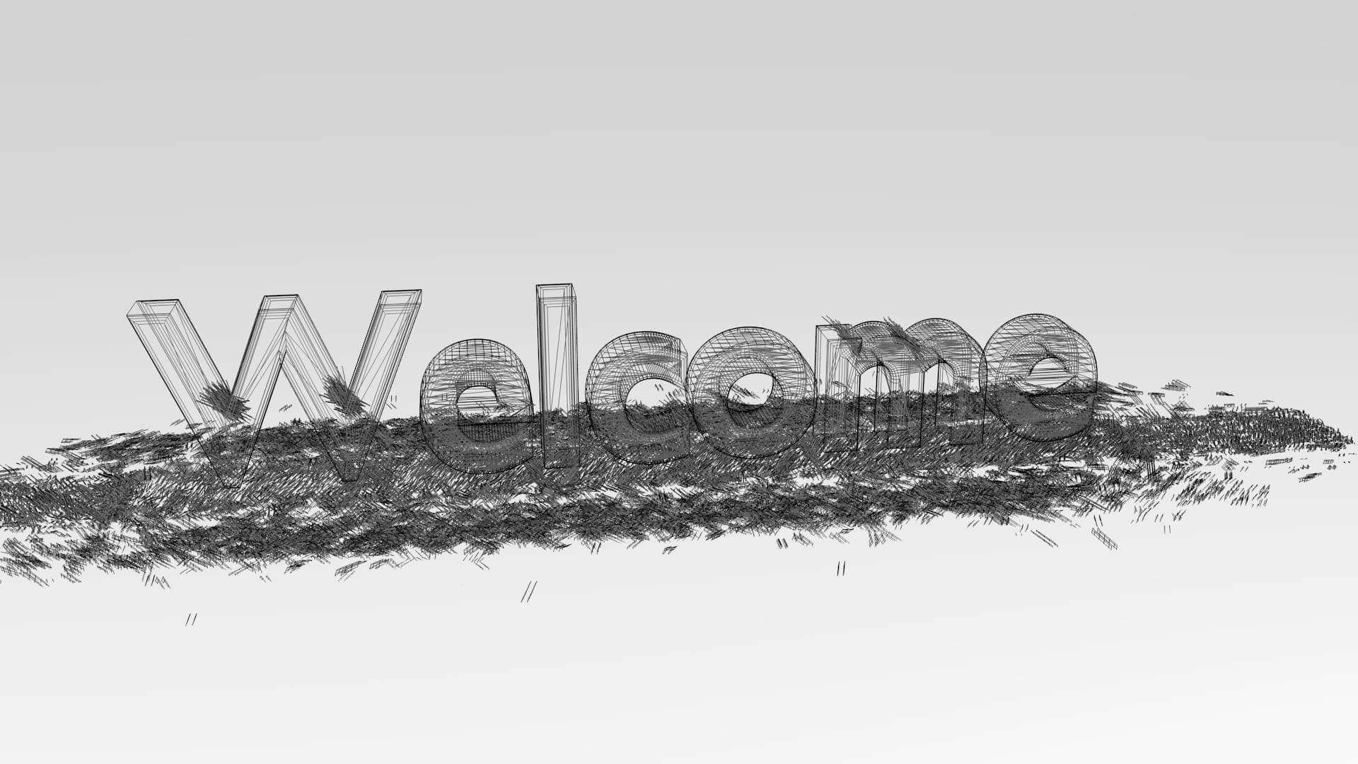 Wood Chipping Welcome Text Animation - 3D Model by faraharis