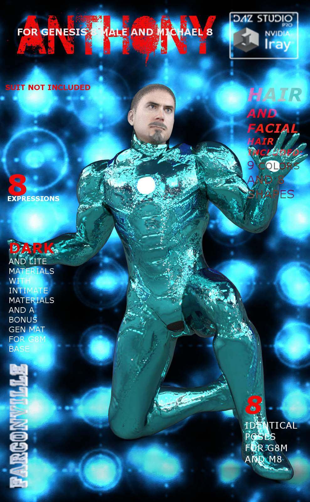 Anthony For Genesis 8 Male and Michael 8 - Daz Content by Farconville