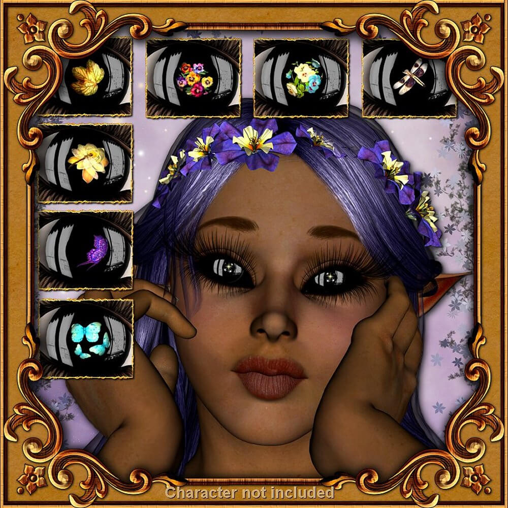 FF-Fantasy Wood Pupils (V4-G4-S4-A4-M4-H4-F4-K4) 3D Material or Shader ...