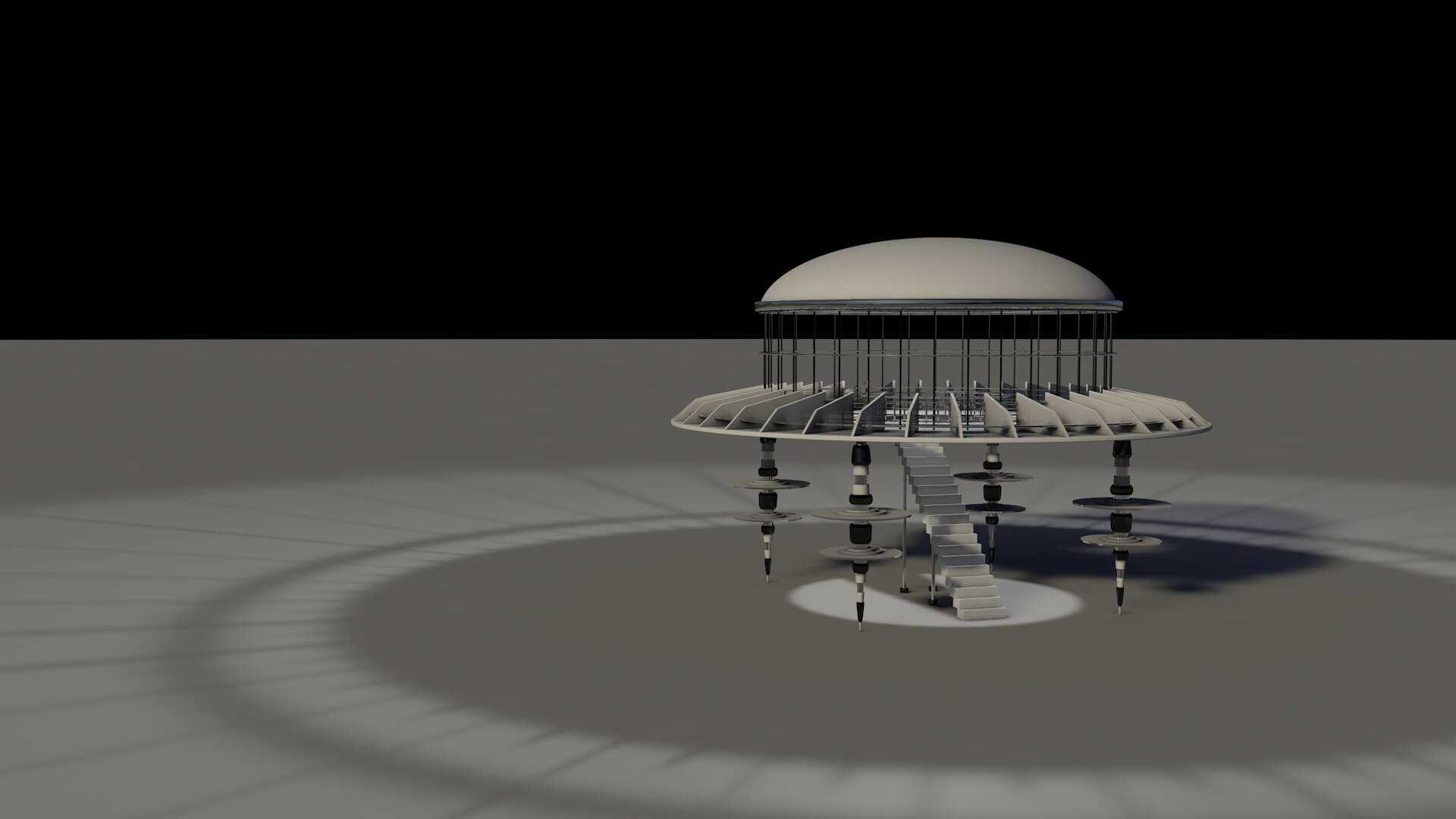 Sci-Fi Observation Deck 3D Model by FatGandalf