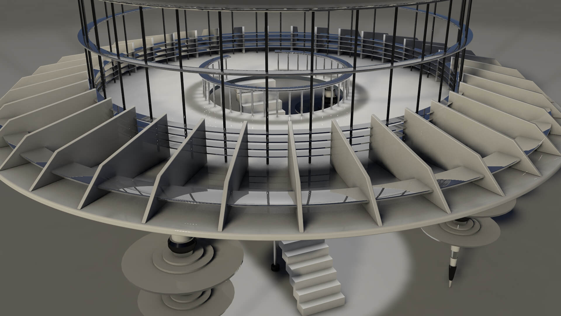 Sci-Fi Observation Deck 3D Model by FatGandalf