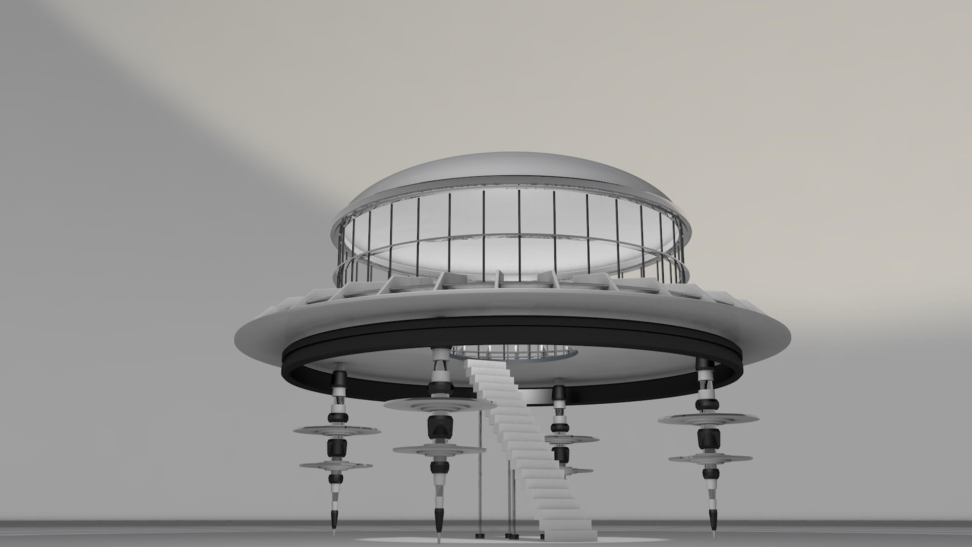 Sci-Fi Observation Deck 3D Model by FatGandalf