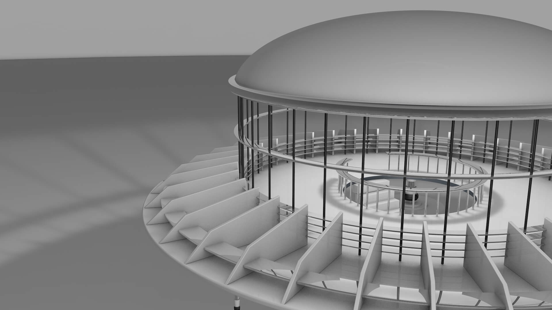 Sci-Fi Observation Deck 3D Model by FatGandalf