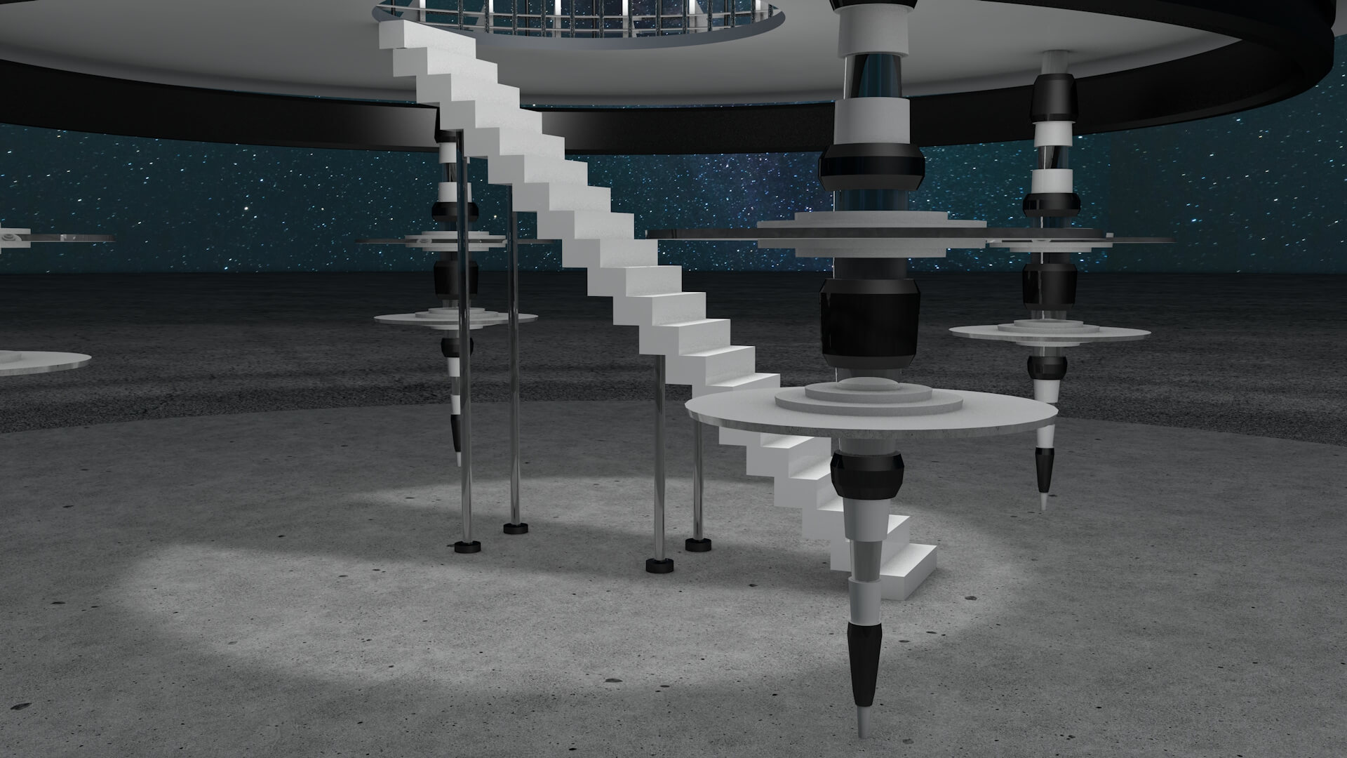 Sci-Fi Observation Deck 3D Model by FatGandalf