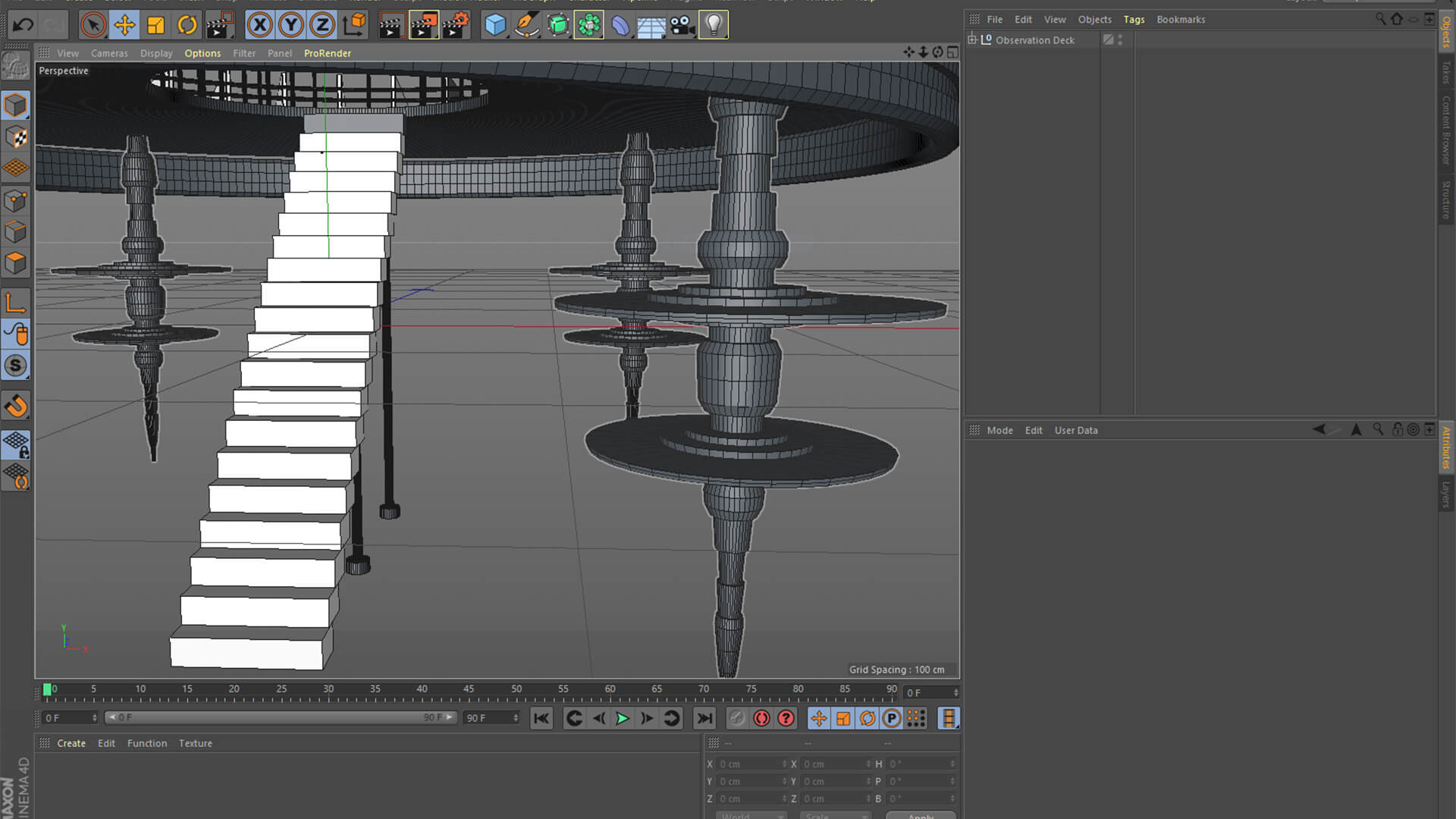 Sci-Fi Observation Deck 3D Model by FatGandalf