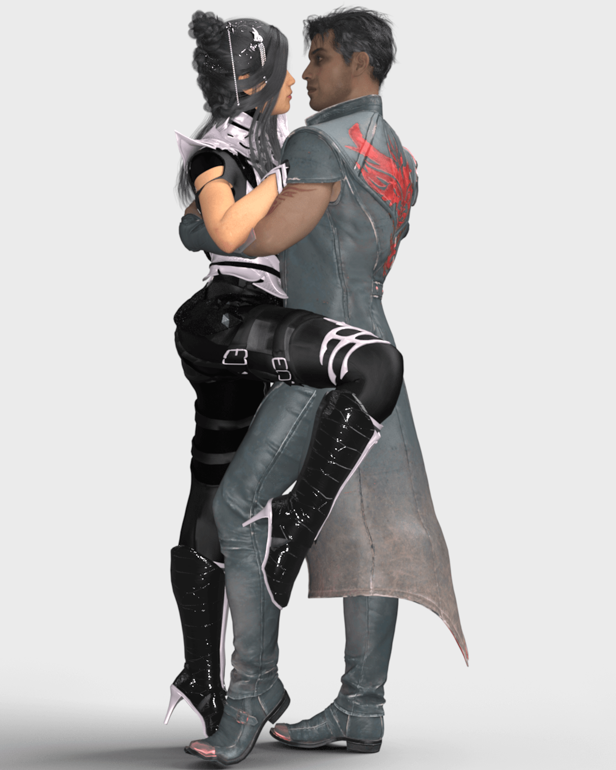 Dancing With A Diablo 3D Render, Digital Art by FatinChibi