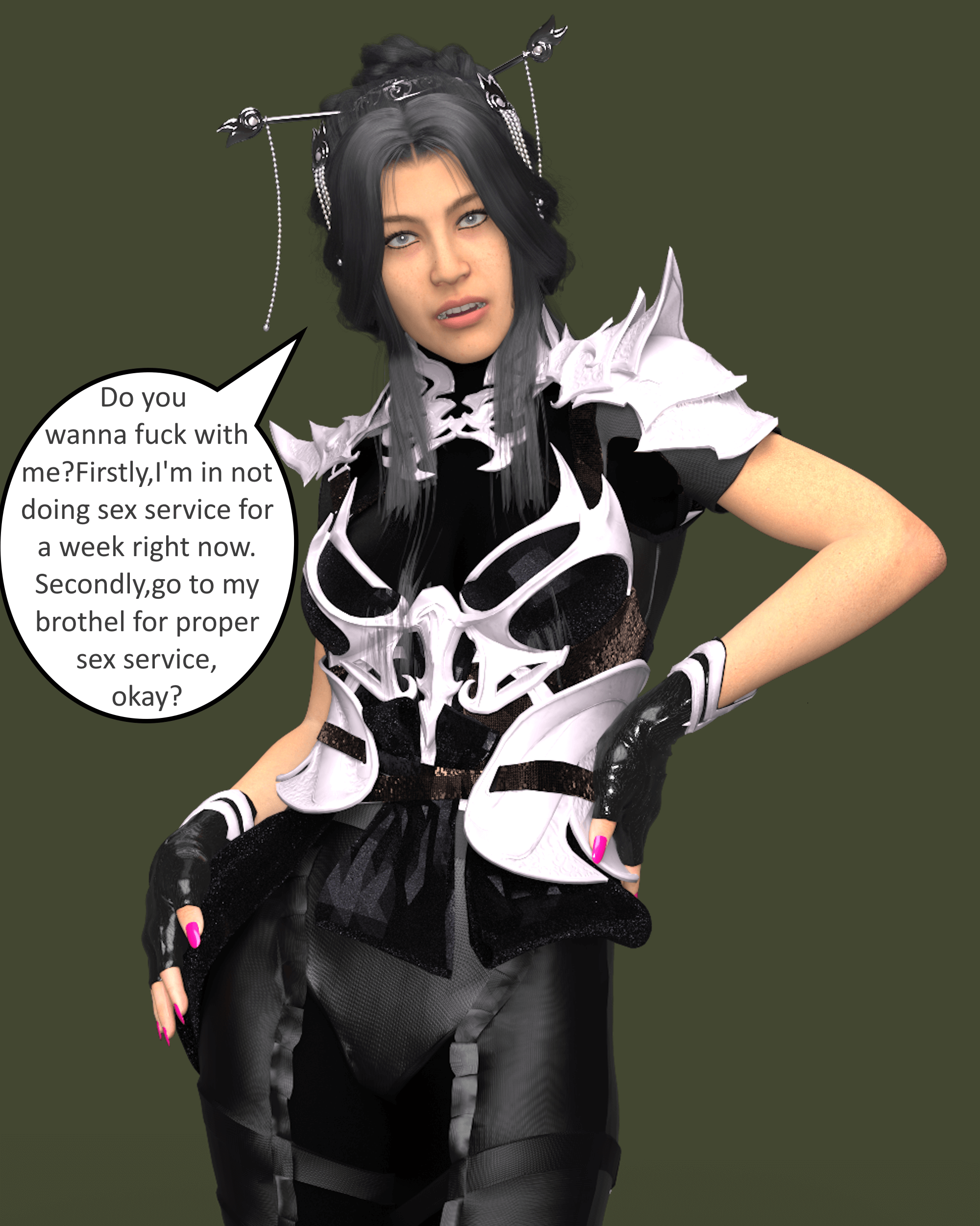 Forcing On Xin Yan Kang 3D Render, Digital Art by FatinChibi