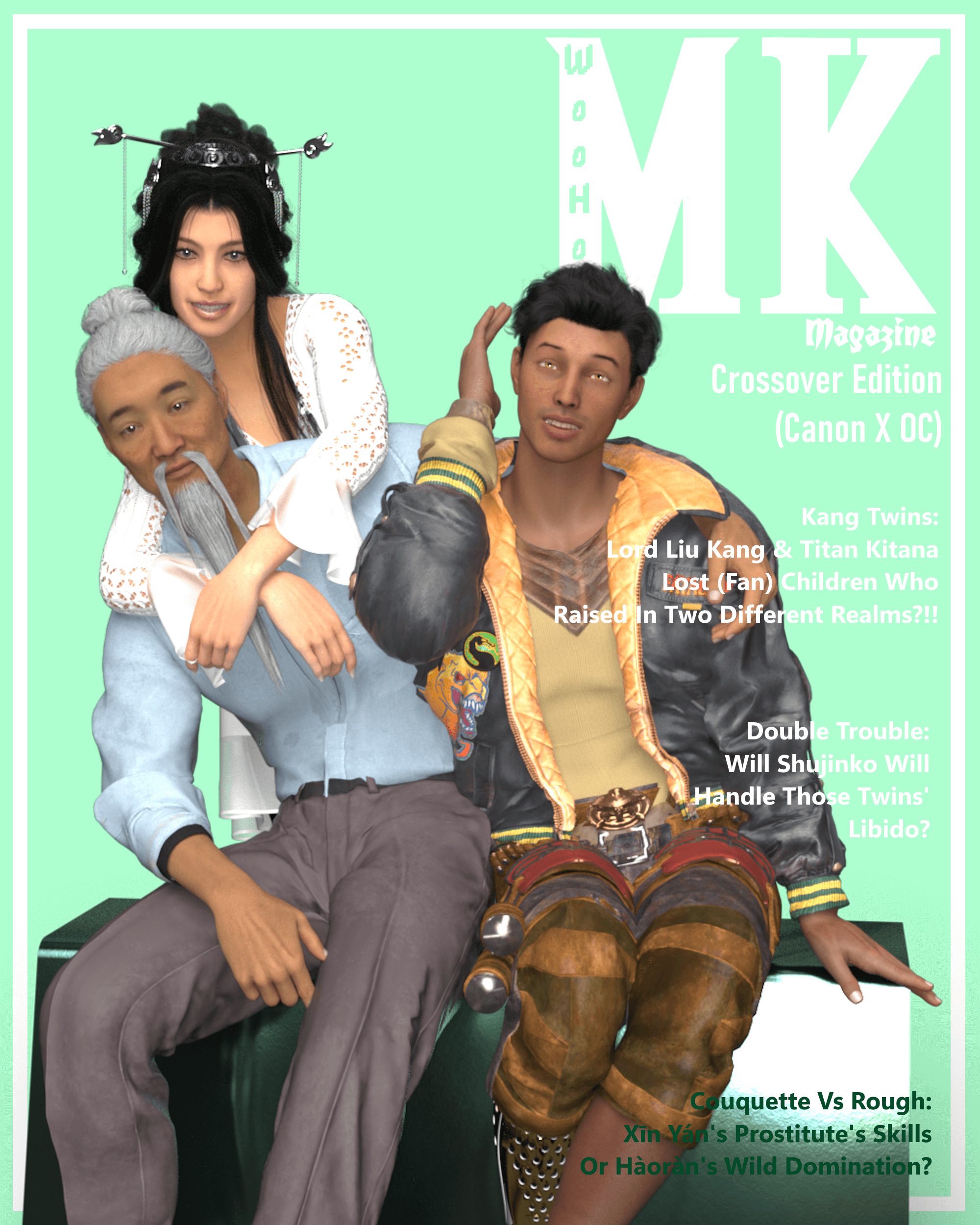 MK WooHoo Magazine Double Trouble 3D Render by FatinChibi