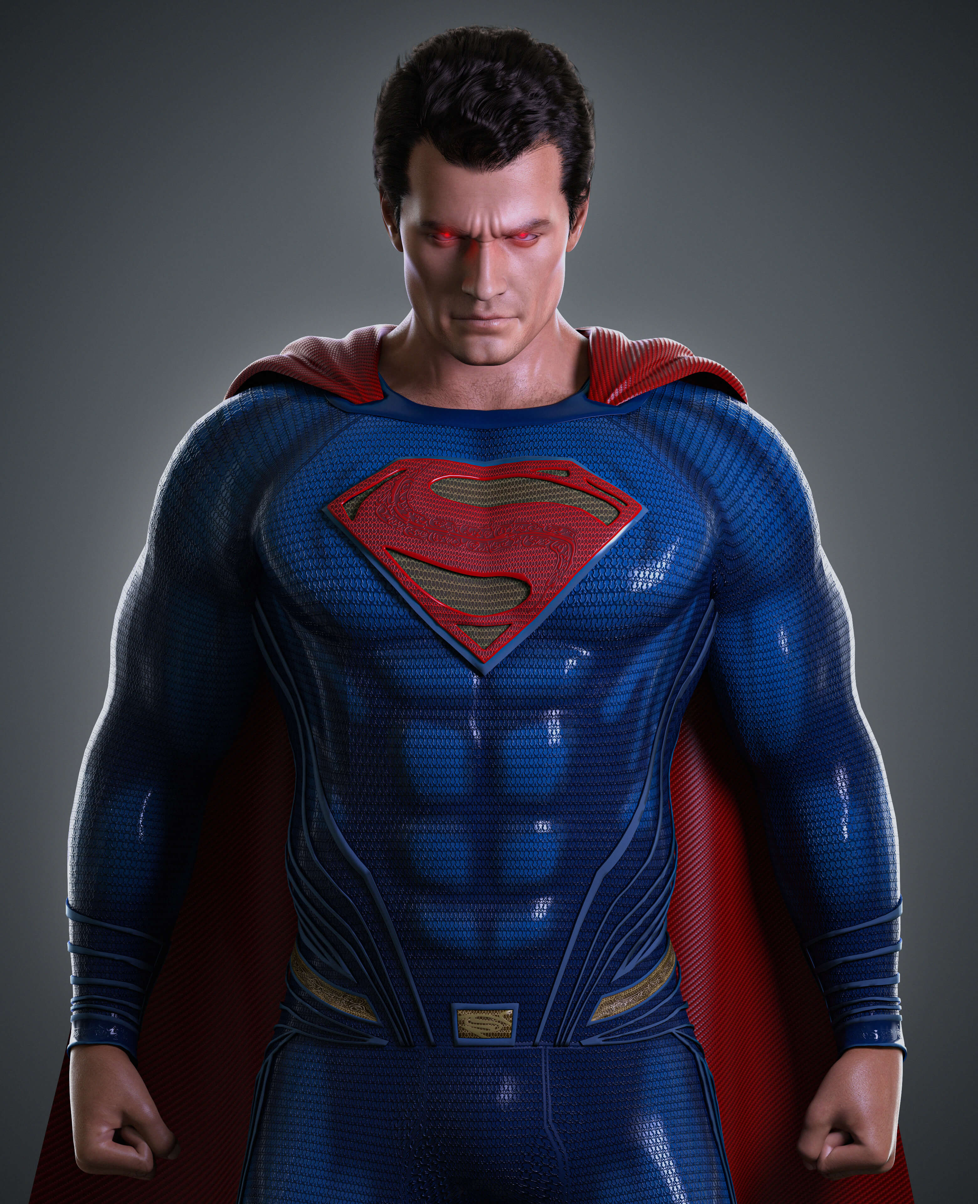 Man of Steel 3D Render, Digital Art by fattymiiao