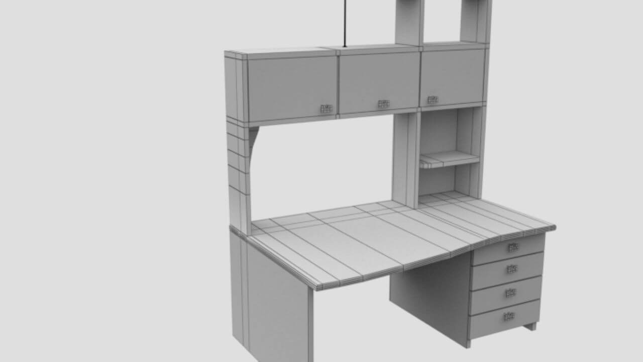 Computer Desk - 3D Model by FedorGoglikov