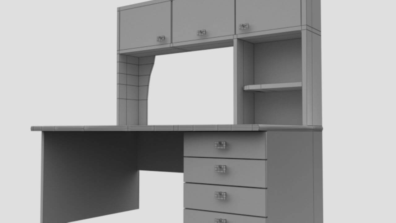 Computer Desk - 3D Model by FedorGoglikov