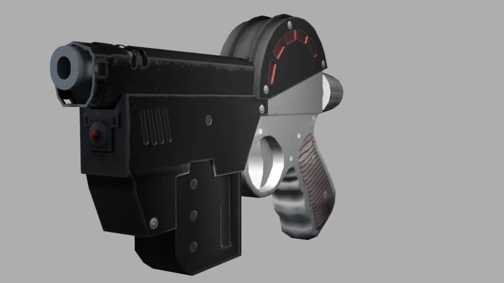 Jugde Dredd's Gun V1 - 3D Model by FedorGoglikov
