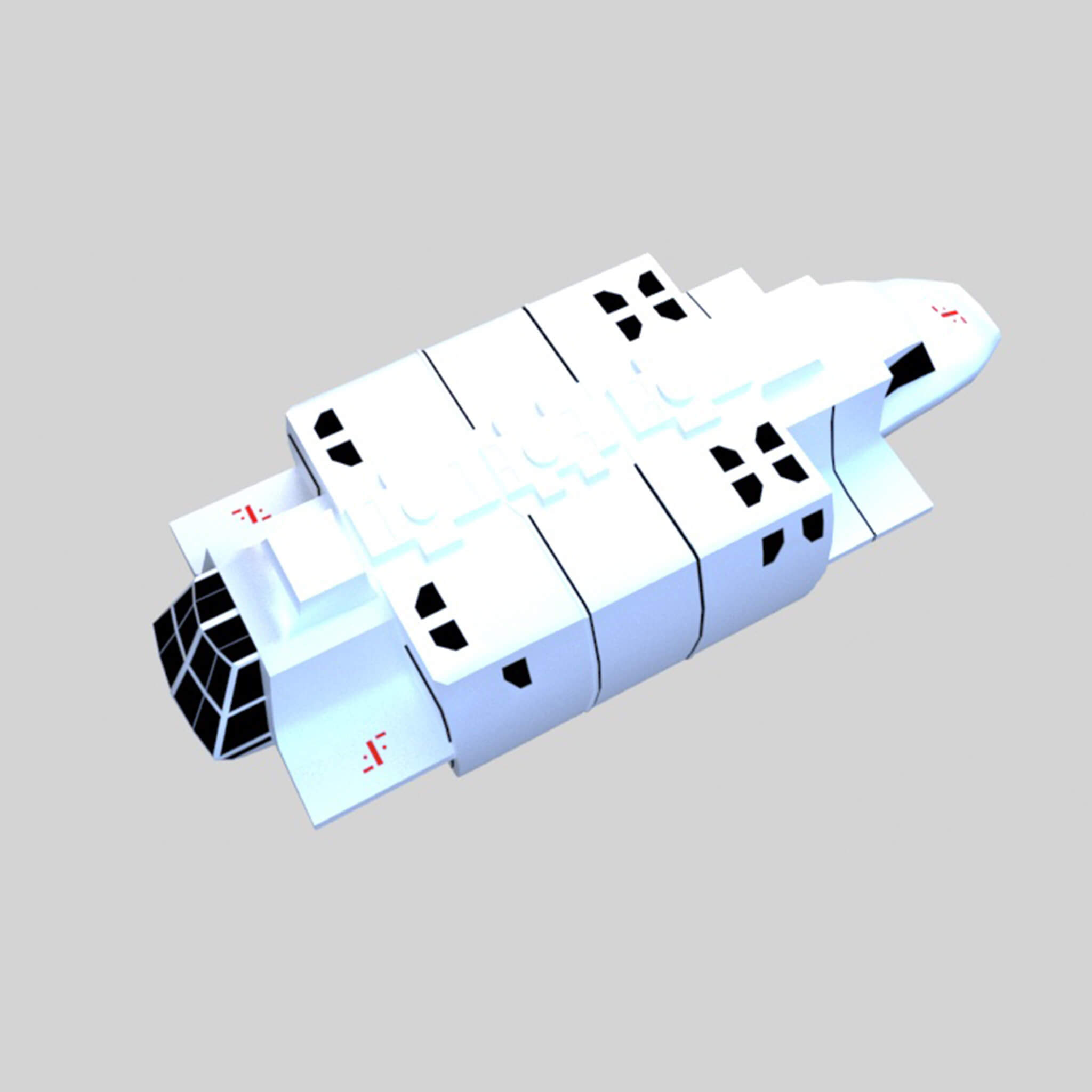 Visitor Sky Fighter Transport V2 - 3D Model by FedorGoglikov