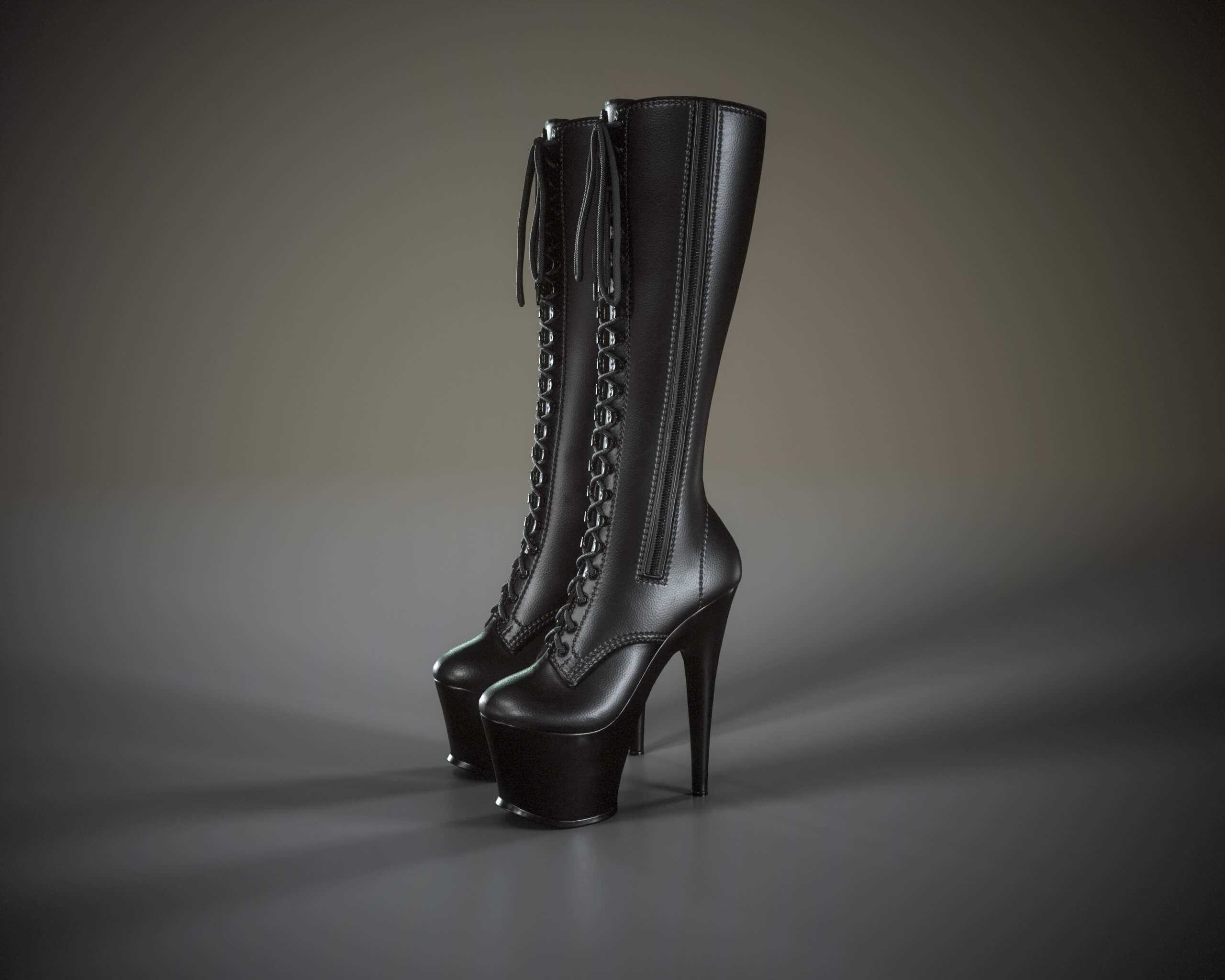 Knee High Stiletto Boots - 3D Model by Feds452
