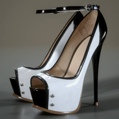 Stiletto Platform Open Shoes - 3D Model by Feds452