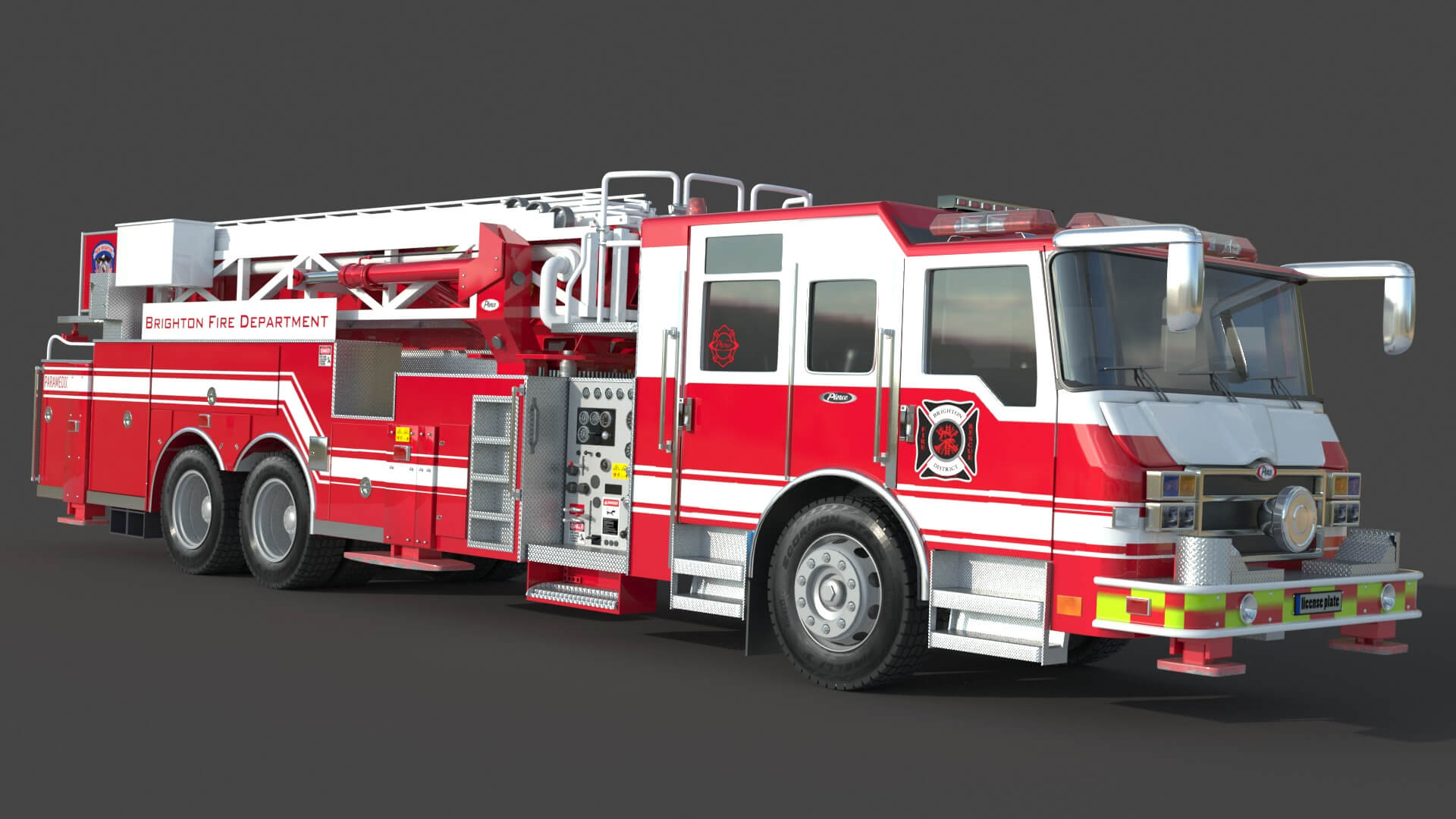 Brighton Fire Aerial Pierce 1 - 3D Model by ferhatkose19