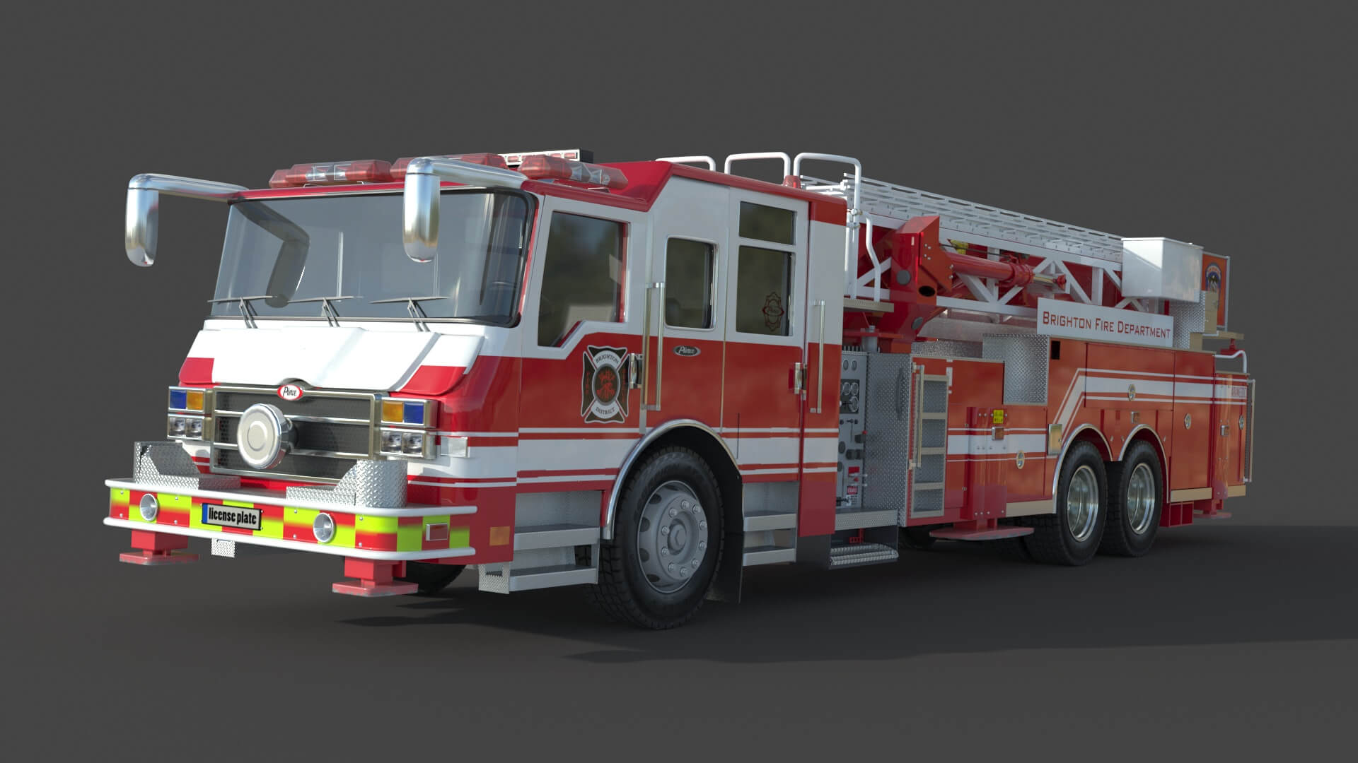 Brighton Fire Aerial Pierce 1 - 3D Model by ferhatkose19